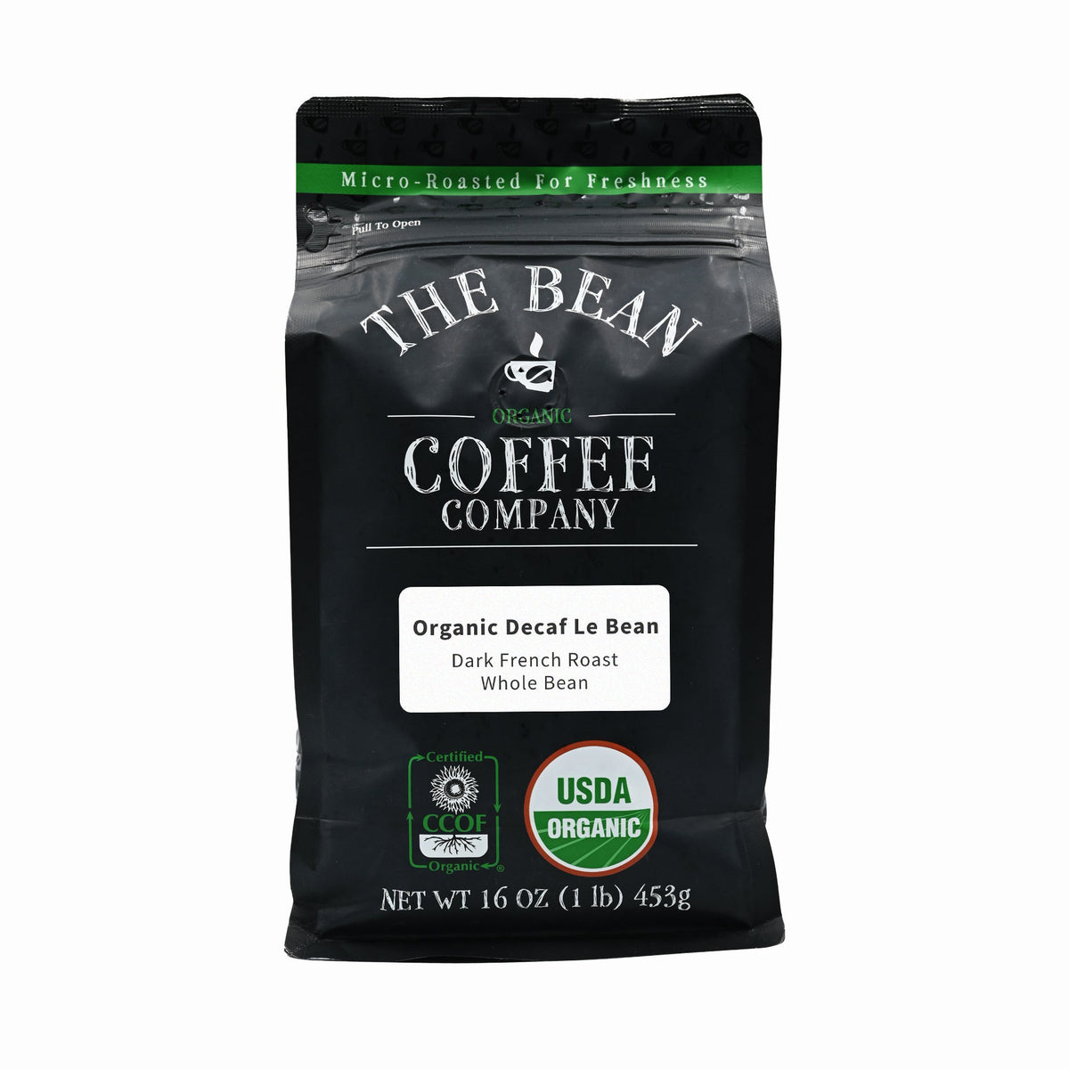 DECAF Organic Le Bean ~ Dark French Roast Coffee - The Bean Coffee Company