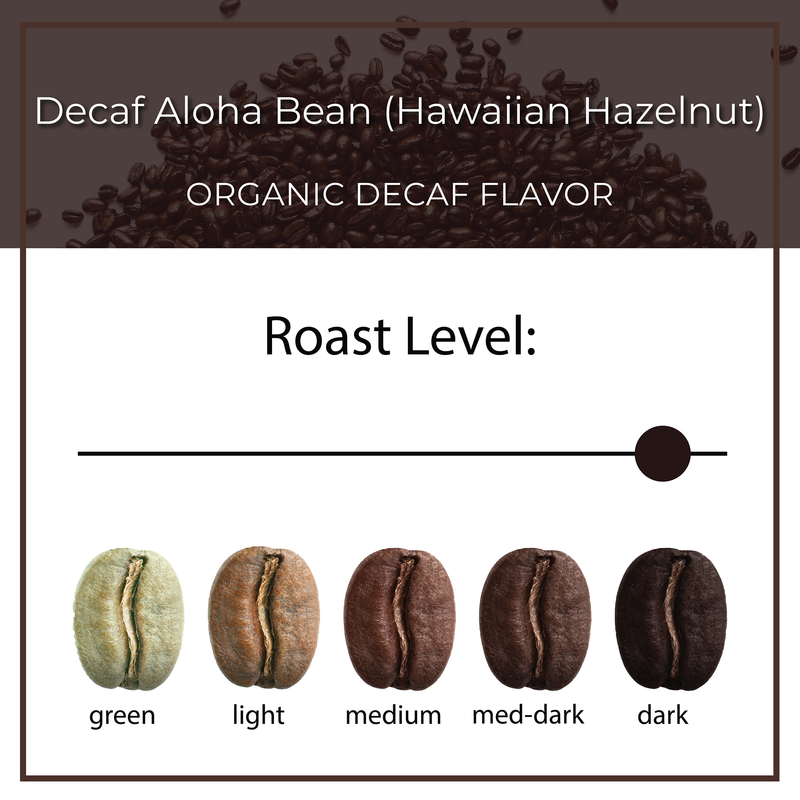 DECAF Organic Aloha Bean ~ Hawaiian Hazelnut Flavored Coffee - The Bean ...